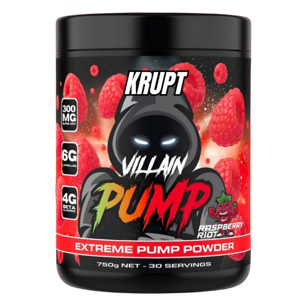 Krupt Villain Pump 750g Raspberry Riot | Thrive Health & Nutrition