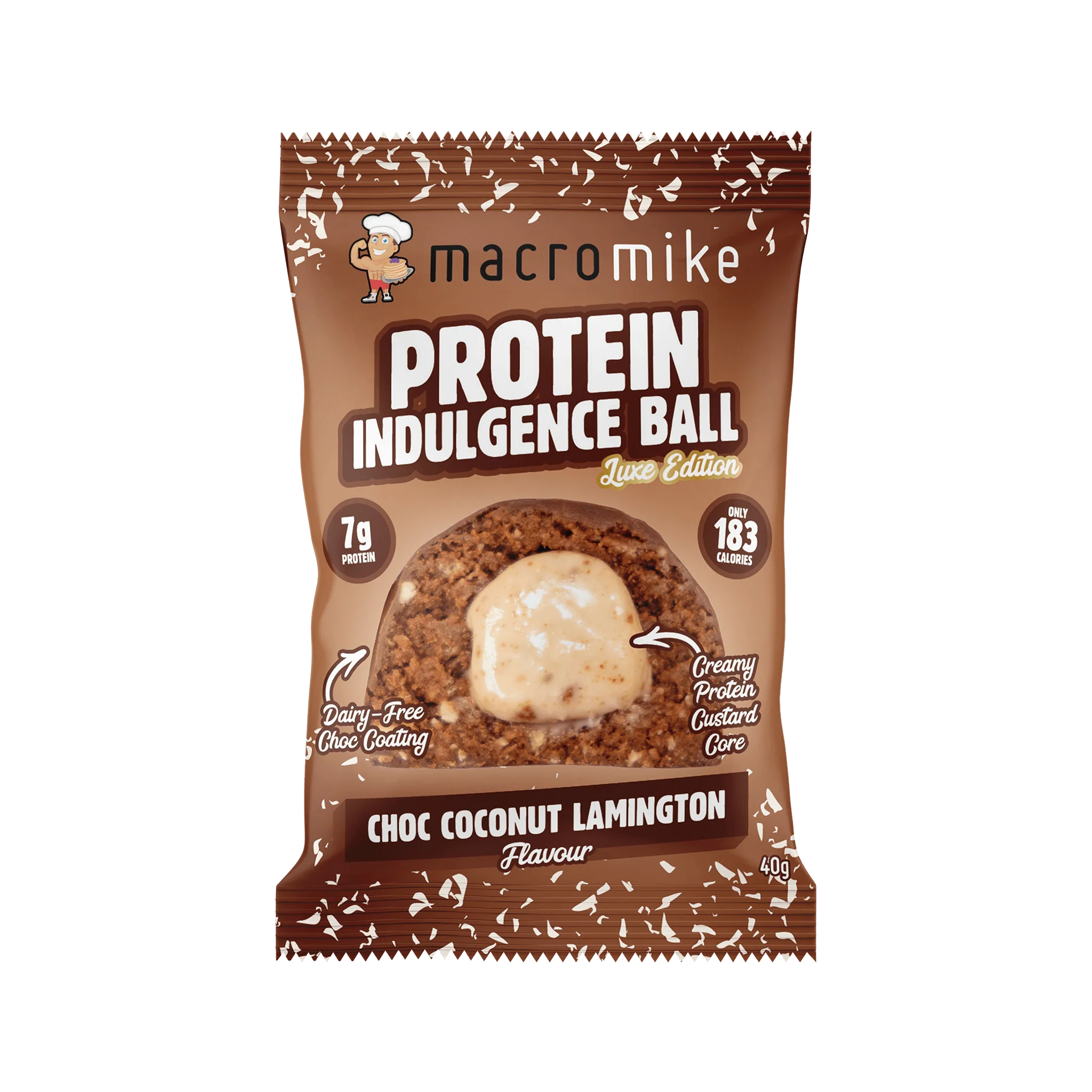 Macro Mike Protein Ball 60g Lamington | Thrive Health & Nutrition