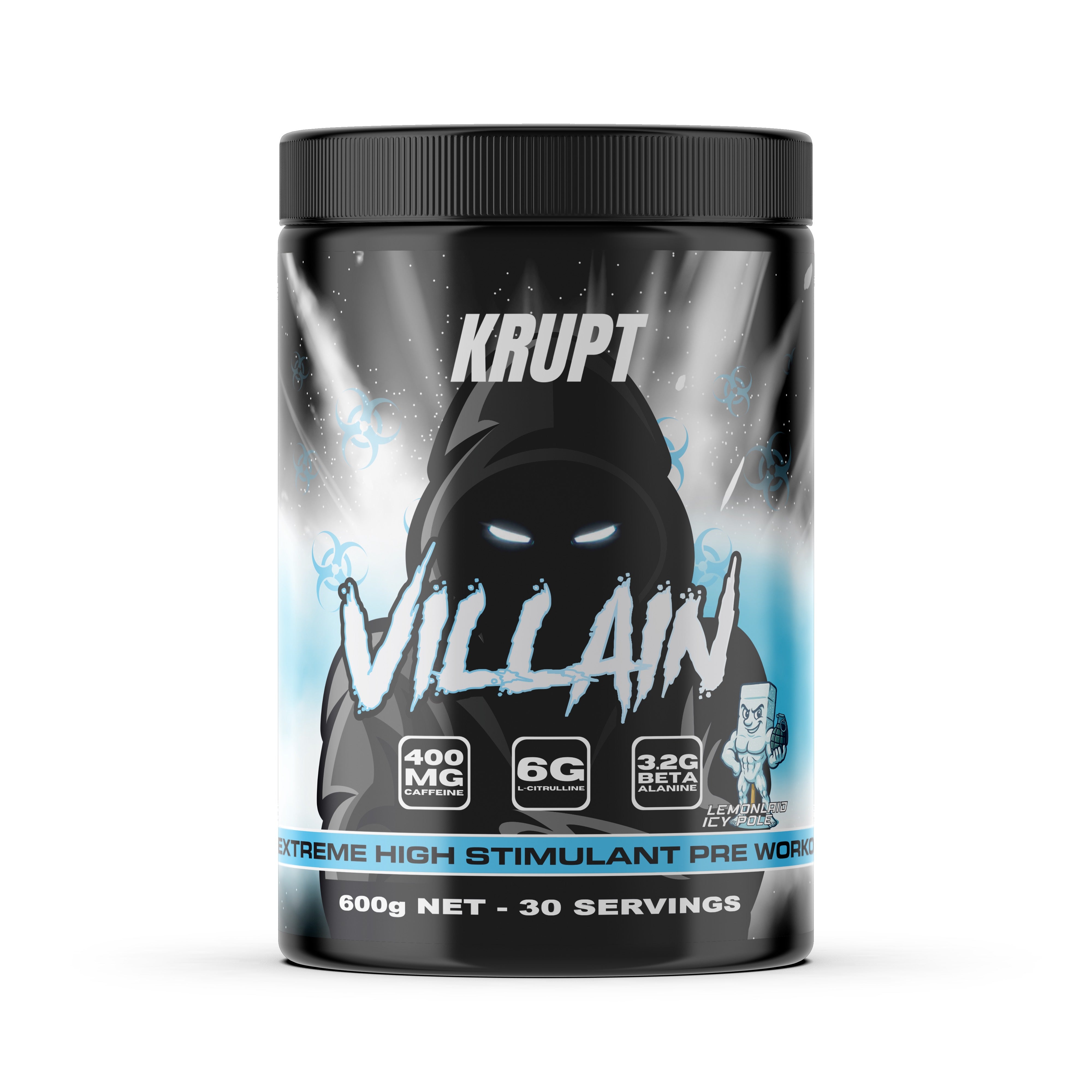 Krupt Villain 30 Serves Lemonade Icy Pole | Thrive Health & Nutrition